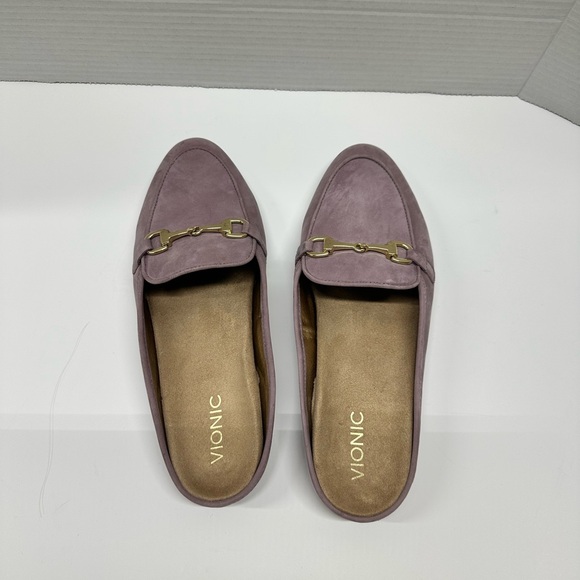 Vionic | Shoes | Vionic Slide On Flats With Gold Buckle Size 1 | Poshmark